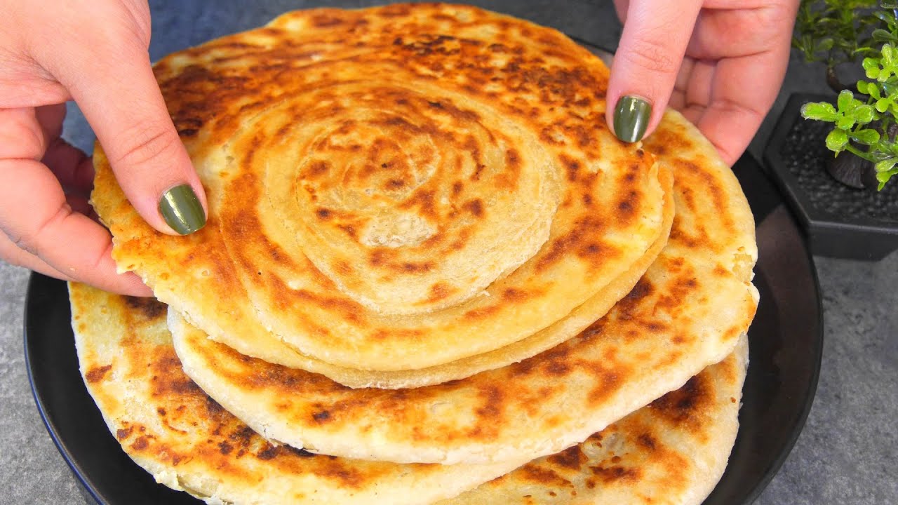 Soft and Layered Bread ! No Oven! Flour, Semolina and Water, Anyone Can ...