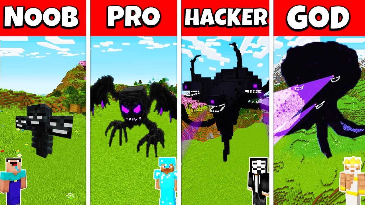 Minecraft Wither Storm Build Challenge - Noob vs Pro vs Hacker vs God ...