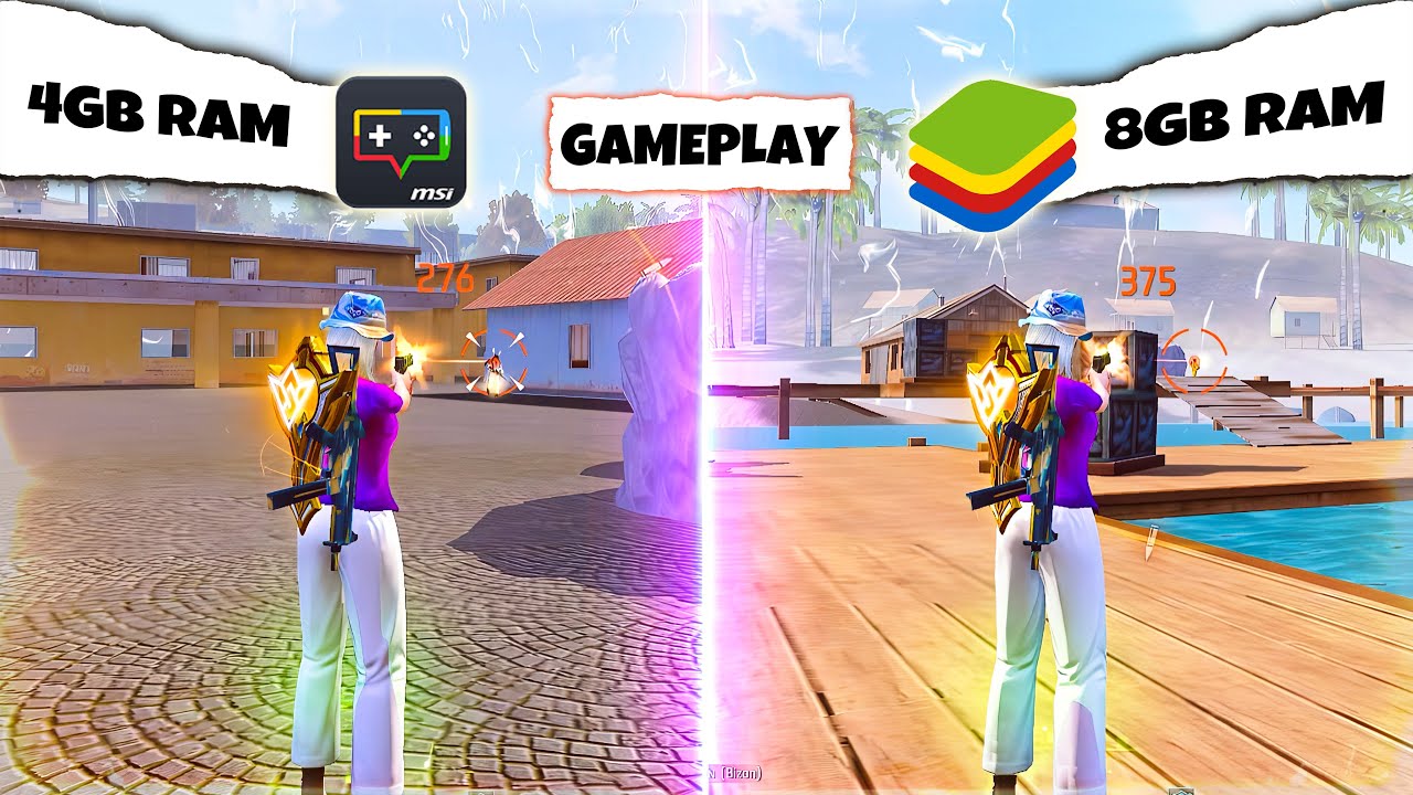 4GB RAM VS 8GB RAM PC FREE FIRE GAMEPLAY😱 - YouTube