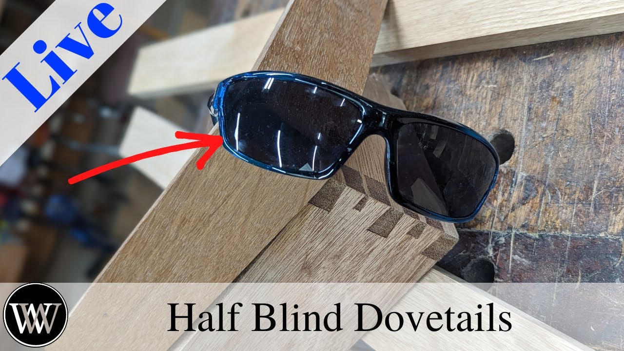 How To Cut Half-Blind Dovetaills - YouTube