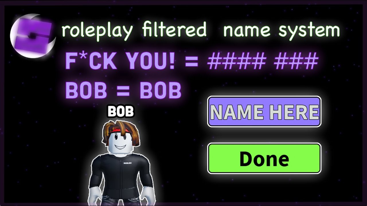 How to make Roleplay Filtered Name System in Roblox Studio! - YouTube