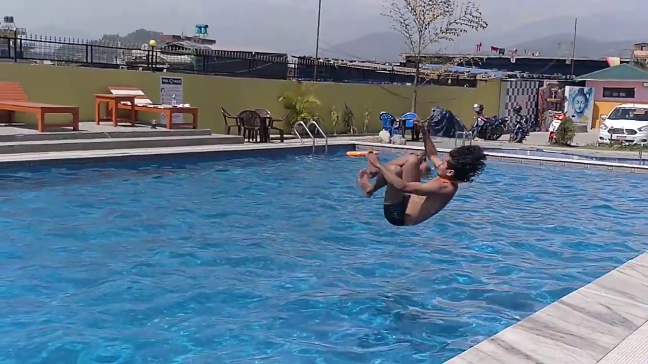 How to do Front-flip on Swimming pool - YouTube