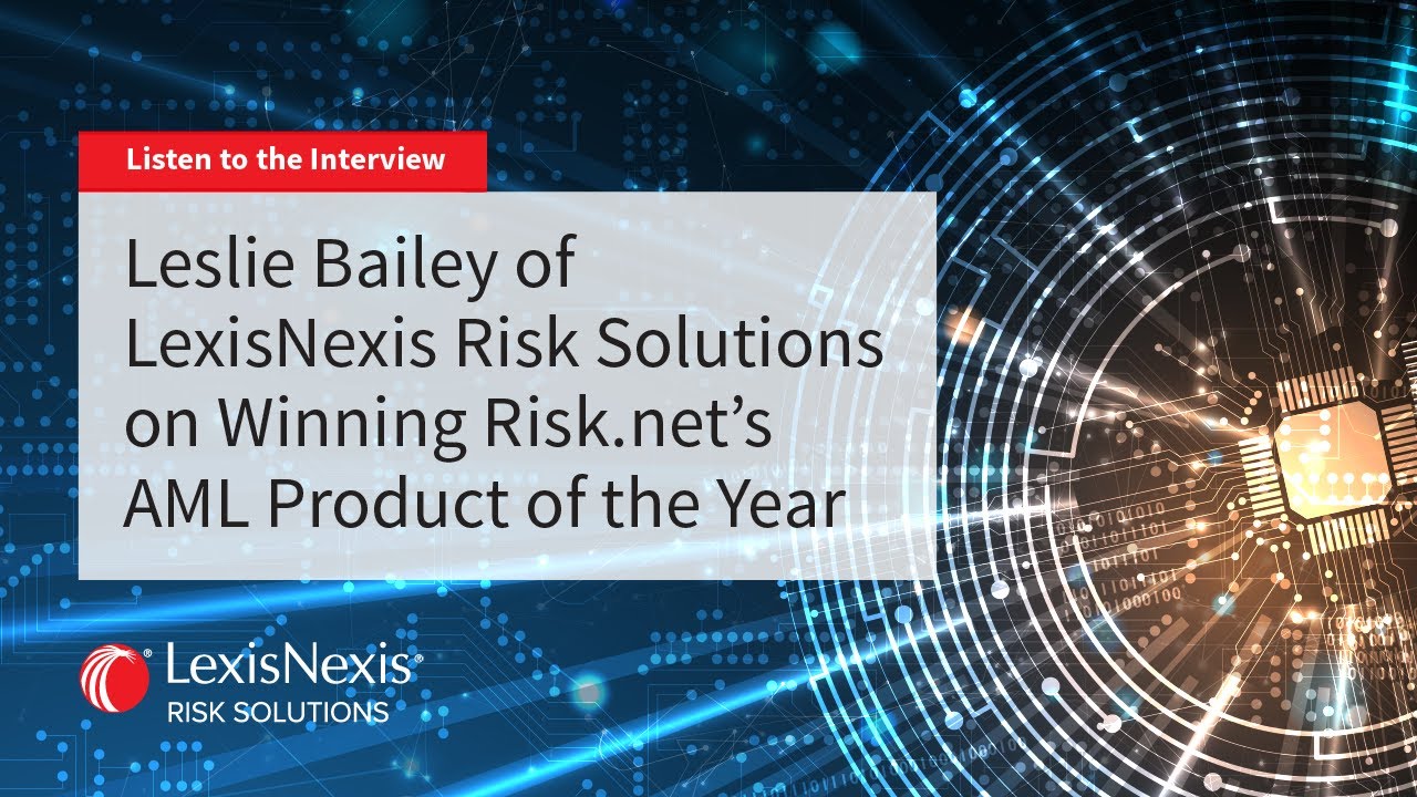 Risk.net Risk Technology Award - Anti-Money Laundering Product of the ...