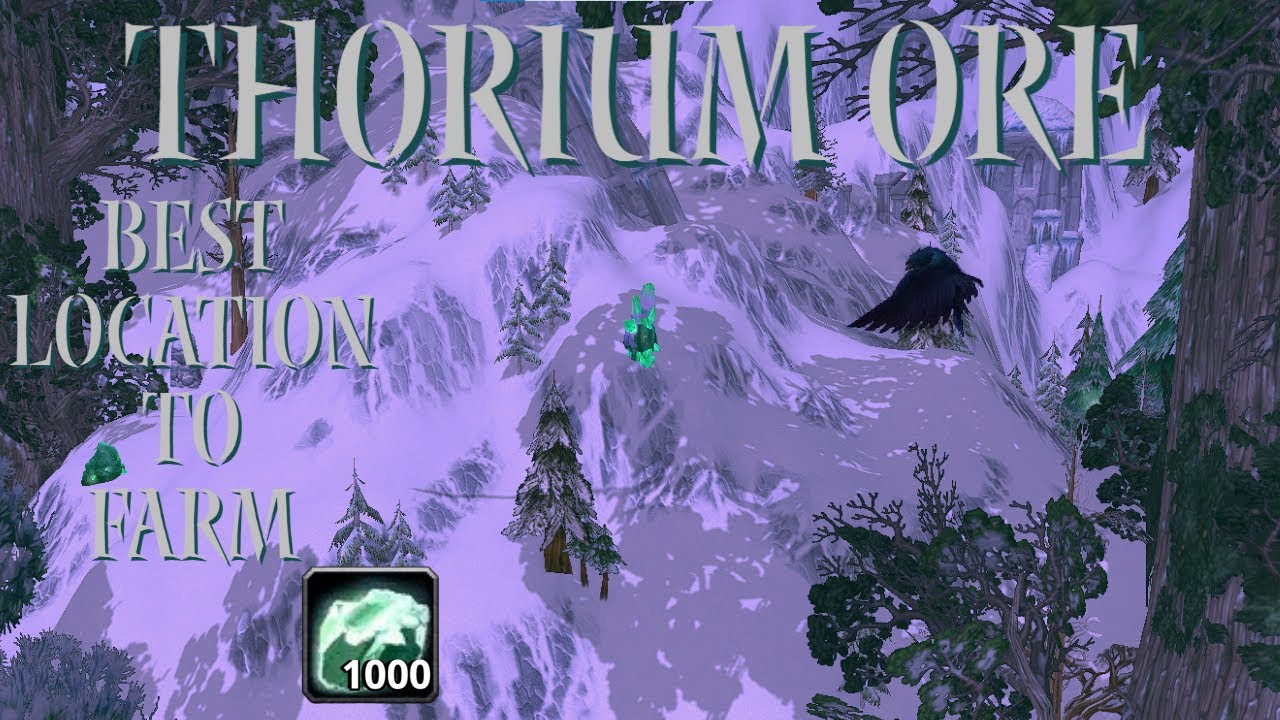 Best spot to farm Thorium Ore in Warcraft Winterspring - YouTube
