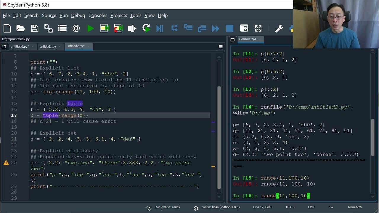 Python Programming Data Types T02 Composite Types List And Tuple Part 22 Youtube
