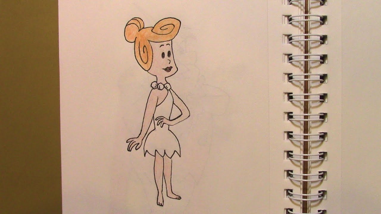 421 - How to Draw Wilma from the Flintstones - YouTube