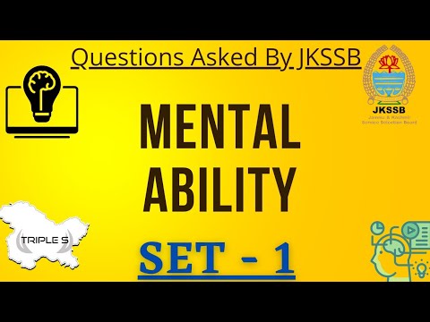 Mental Ability - Practice Set - 1 || Questions Asked by JKSSB || Live ...