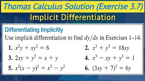 Thomas Calculus Exercise 3.7 - YouTube
