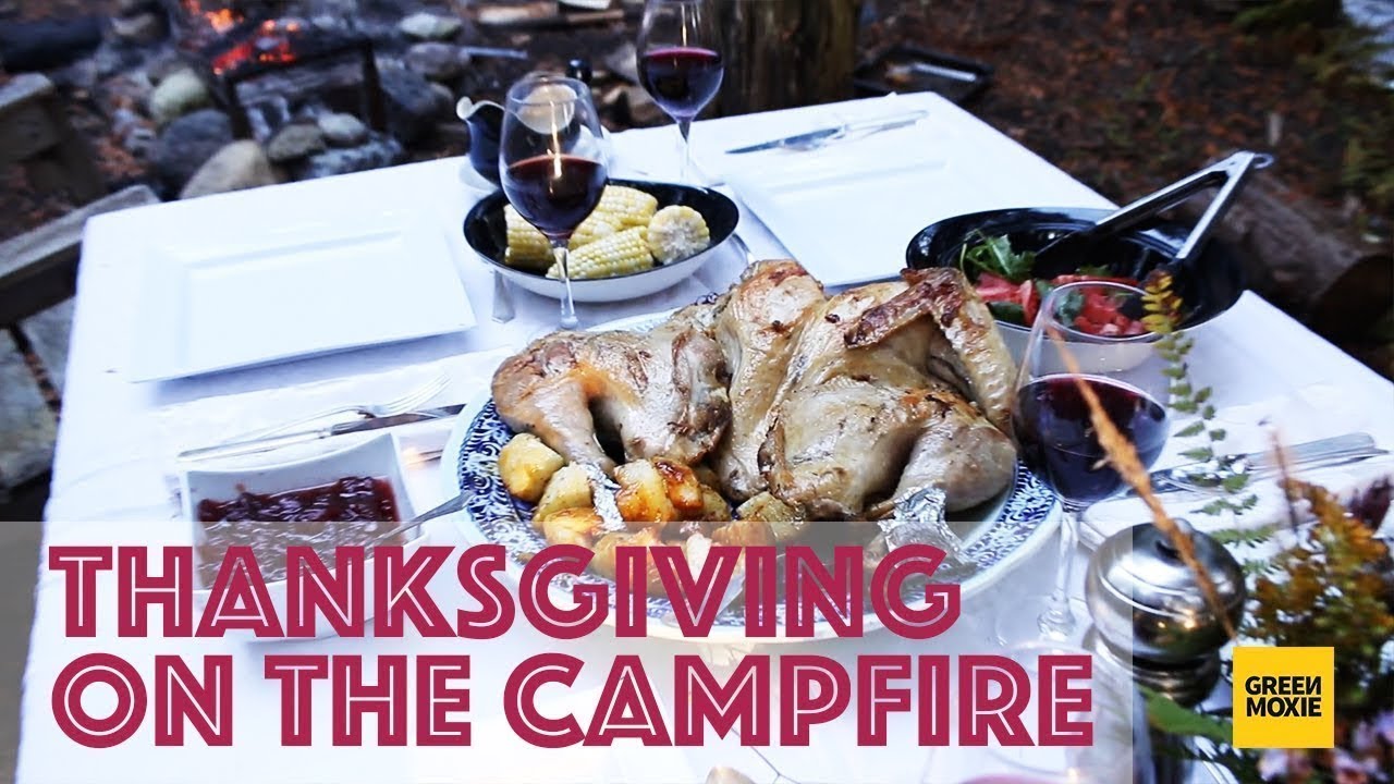 Thanksgiving Dinner on the Campfire - YouTube