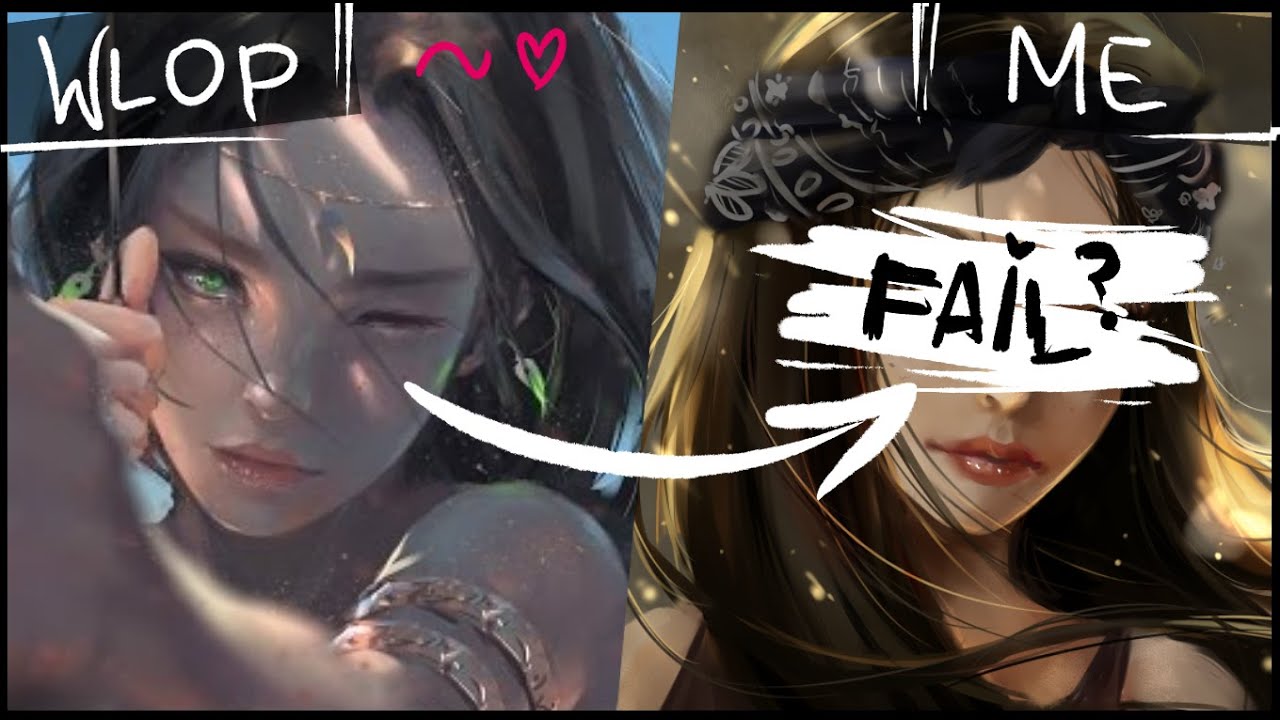 Can I paint LIKE WLOP?? I folow his tutorial & explain his art | My masters #1 - YouTube