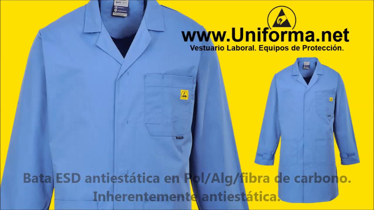 Ropa de trabajo antiestática ESD - YouTube