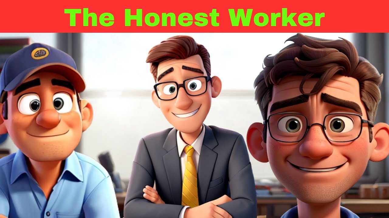 The Honest Worker English Moral Animated Story | Honesty Story in ...