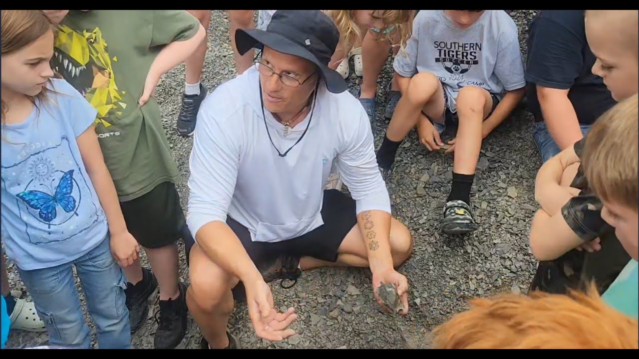 Vernal School lesson: Doug Fessler demonstrates how to find fossils at ...