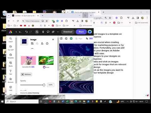 How to add images to a template on Adobe Express - YouTube
