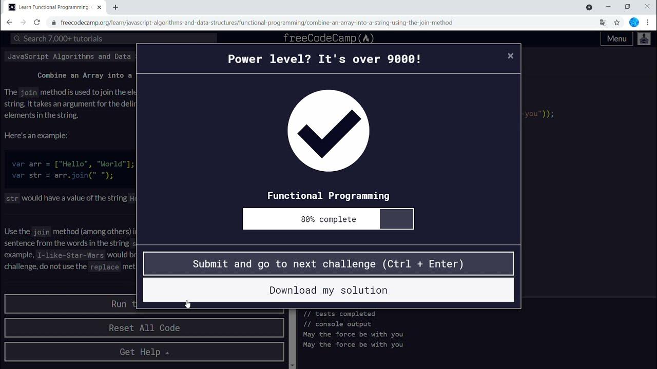 Functional Programming (20/24) | Combine an Array into a String Using the join Method ...