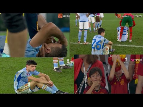 Spain 🇪🇸 crying after the lost || Spain 🇪🇸 vs Morocco 🇲🇦 || Fifa World ...