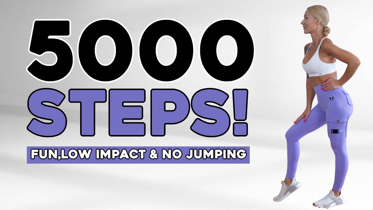 5000 STEPS WORKOUT Beginner Friendly Knee Friendly No Jumping For ...