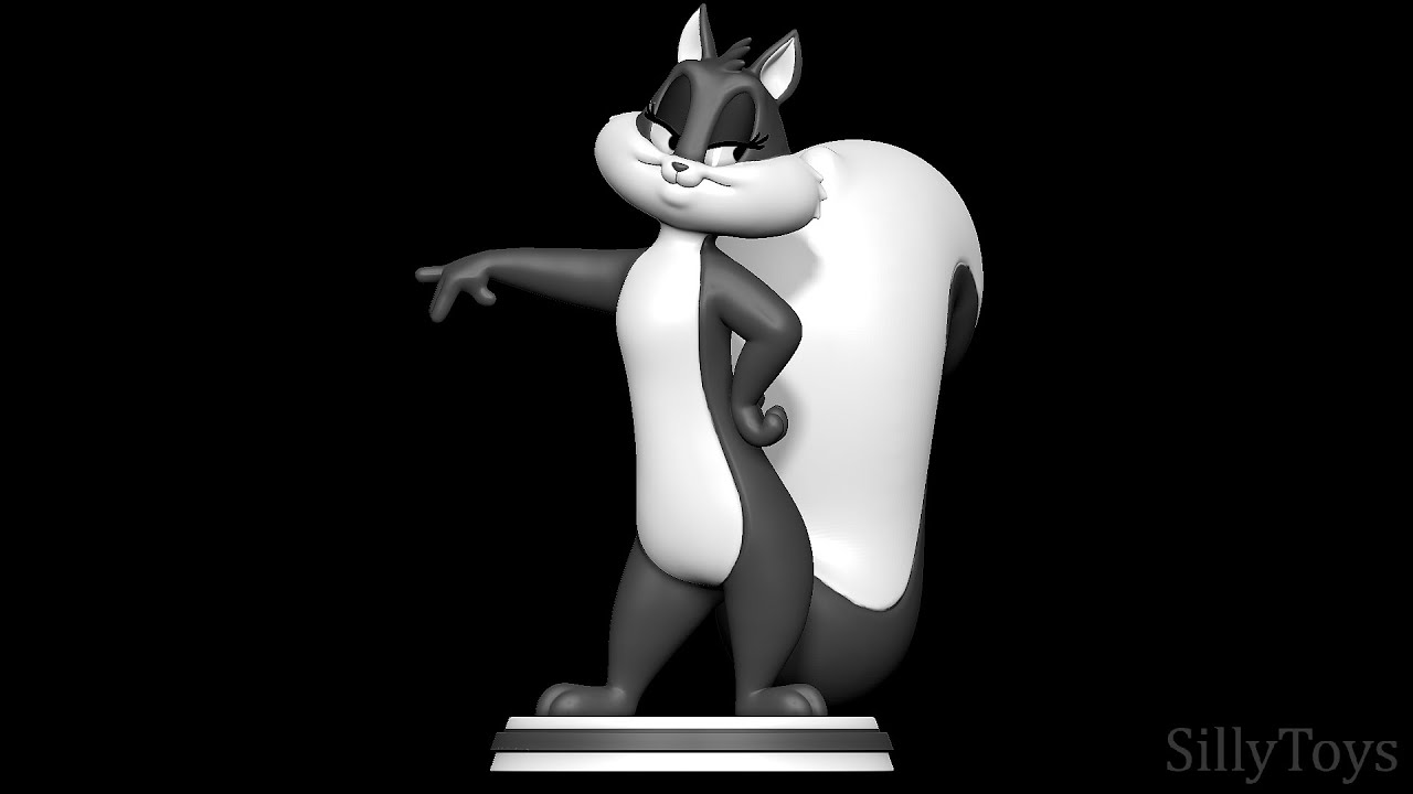 Penelope Pussycat - Looney Tunes 3D print model for sale - YouTube