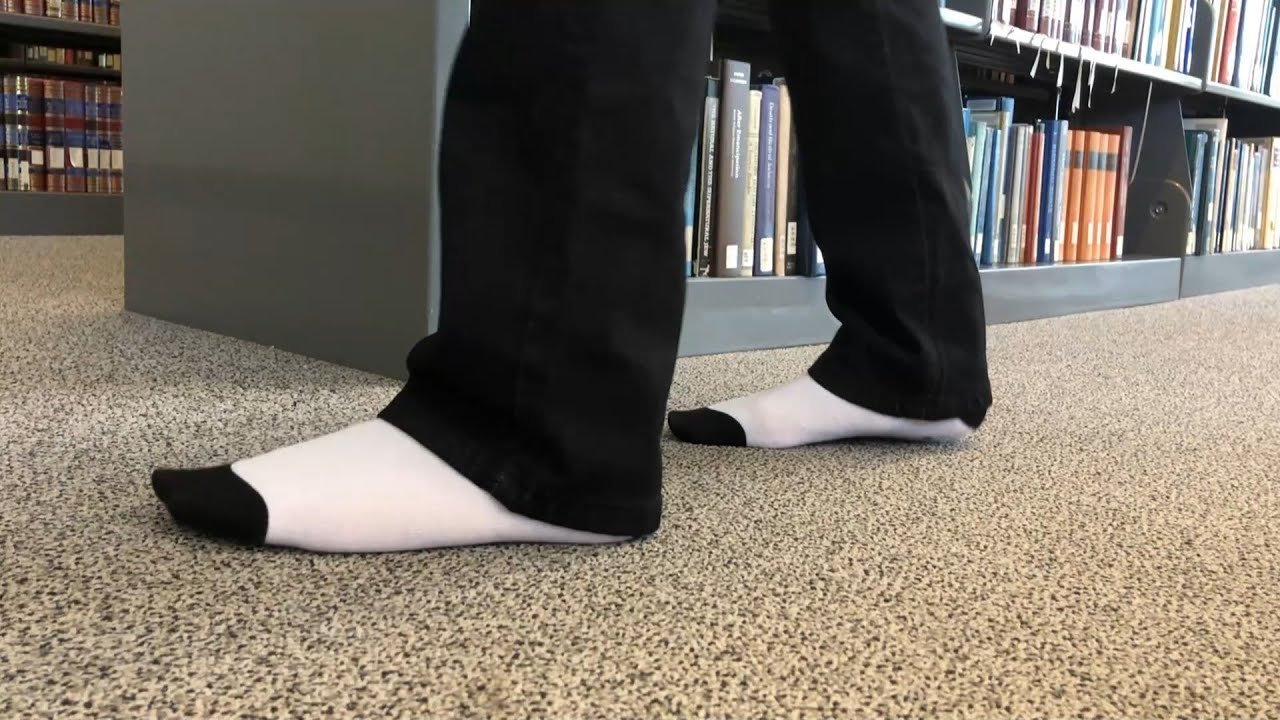 Shoeless Sock Walking Around The Library - YouTube