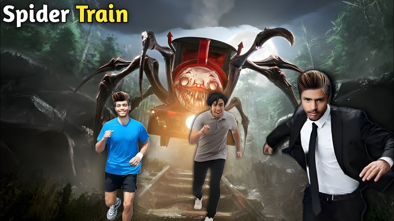 Spider train escape | choo choo charls train escape - YouTube