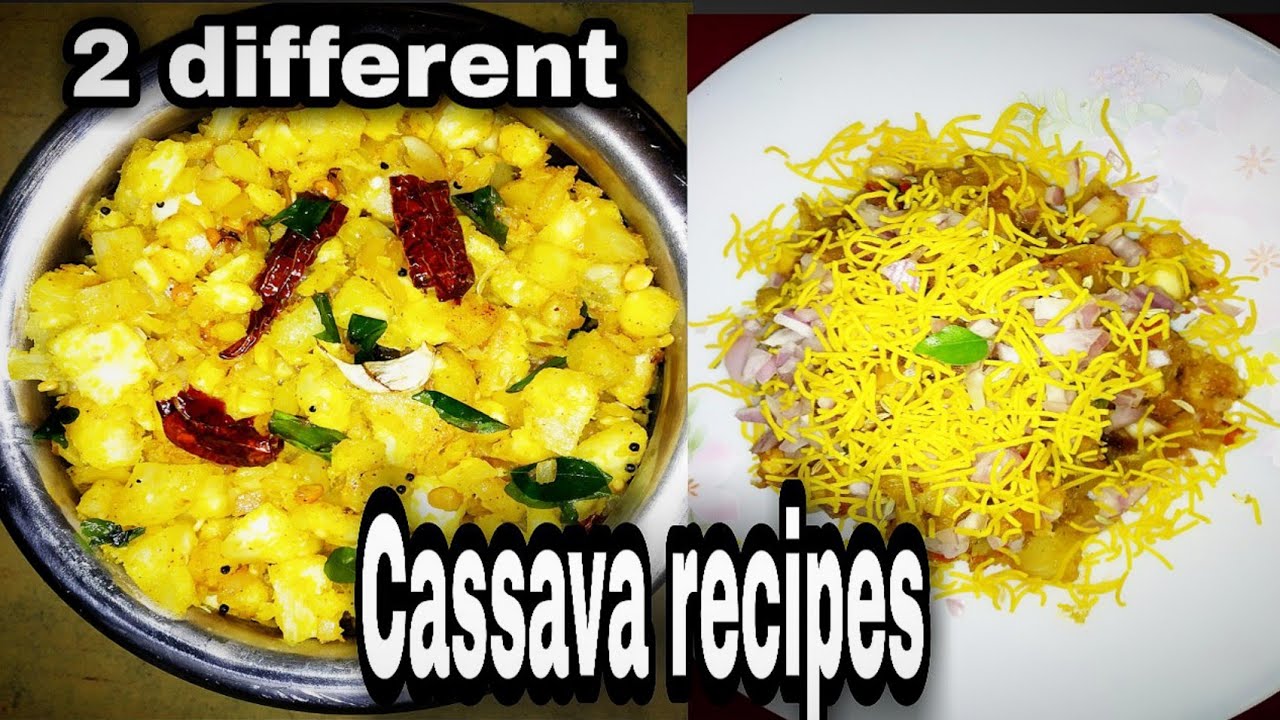 2 different Cassava recipes / cassava stir fry / cassava chaat / easy ...