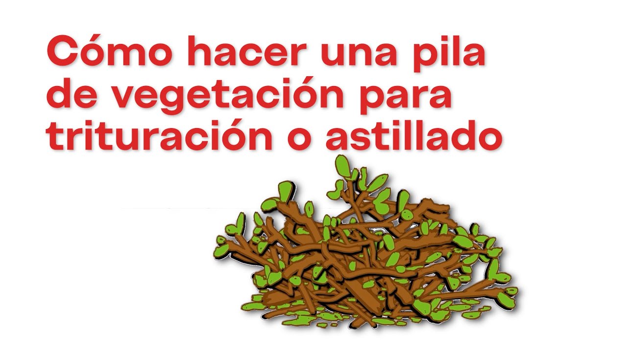 Cómo hacer una pila de vegetación para trituración o astillado - YouTube