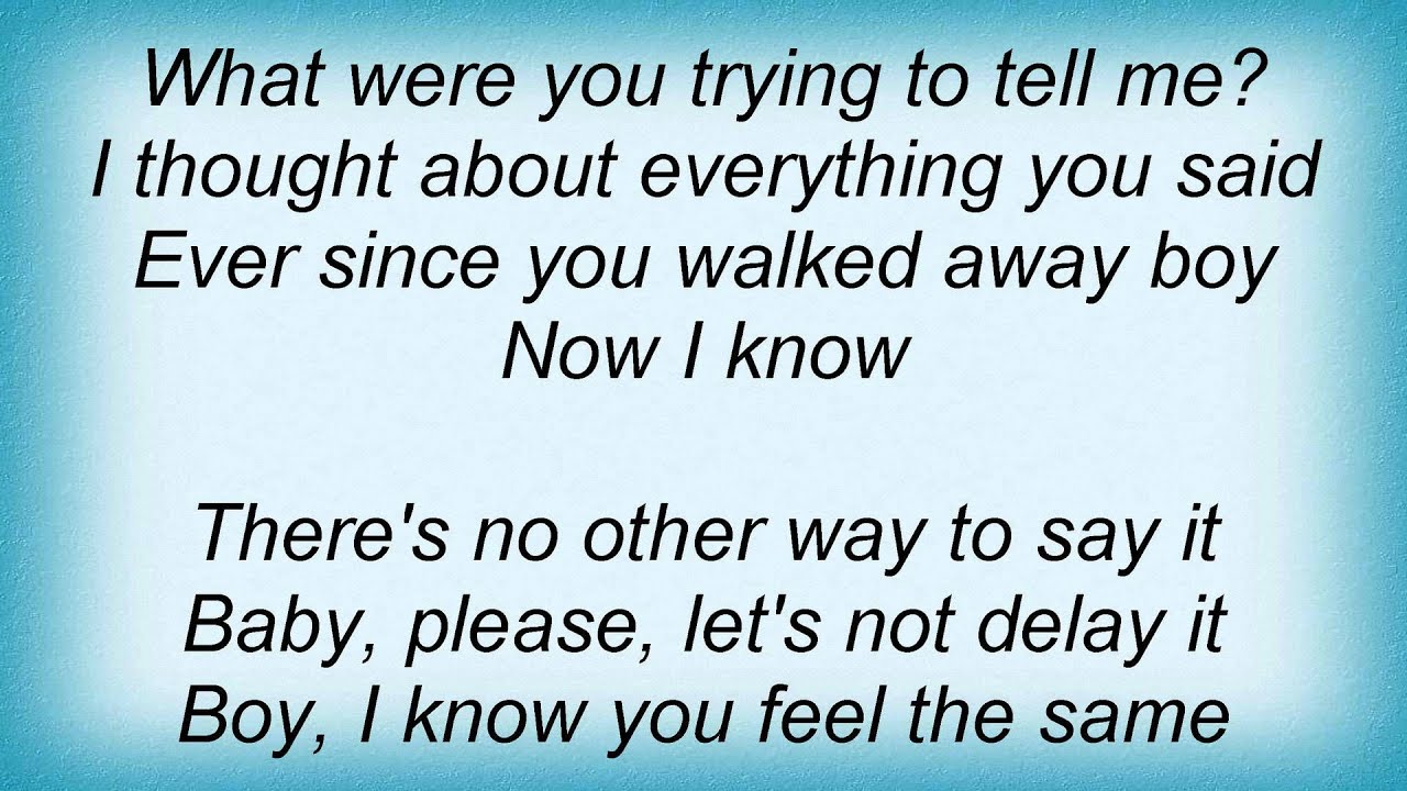Jessica Andrews - Now I Know Lyrics - YouTube