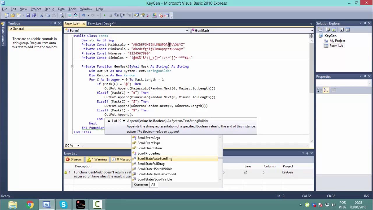 [VB.NET] - Como criar um Gerador de Strings aleatórios (Com máscara) - YouTube