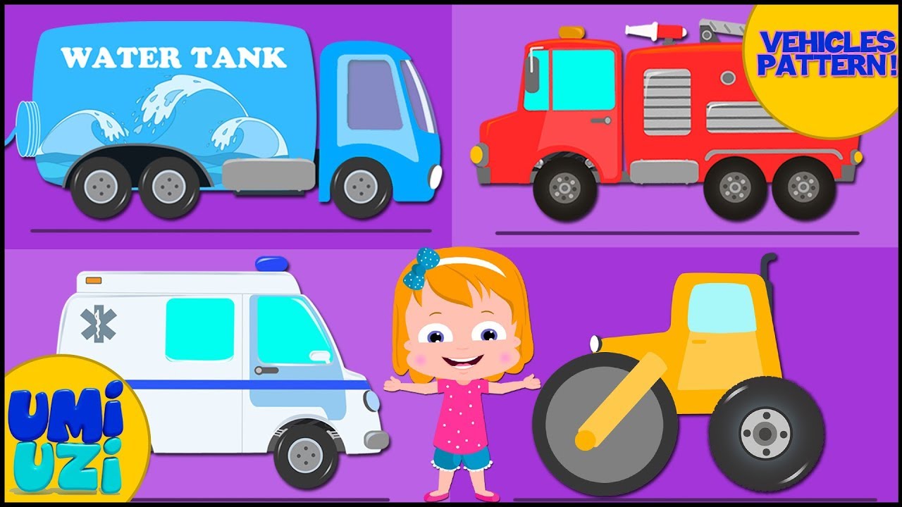 Vehicle Pattern | Umi Uzi | Educational Video for kids - YouTube