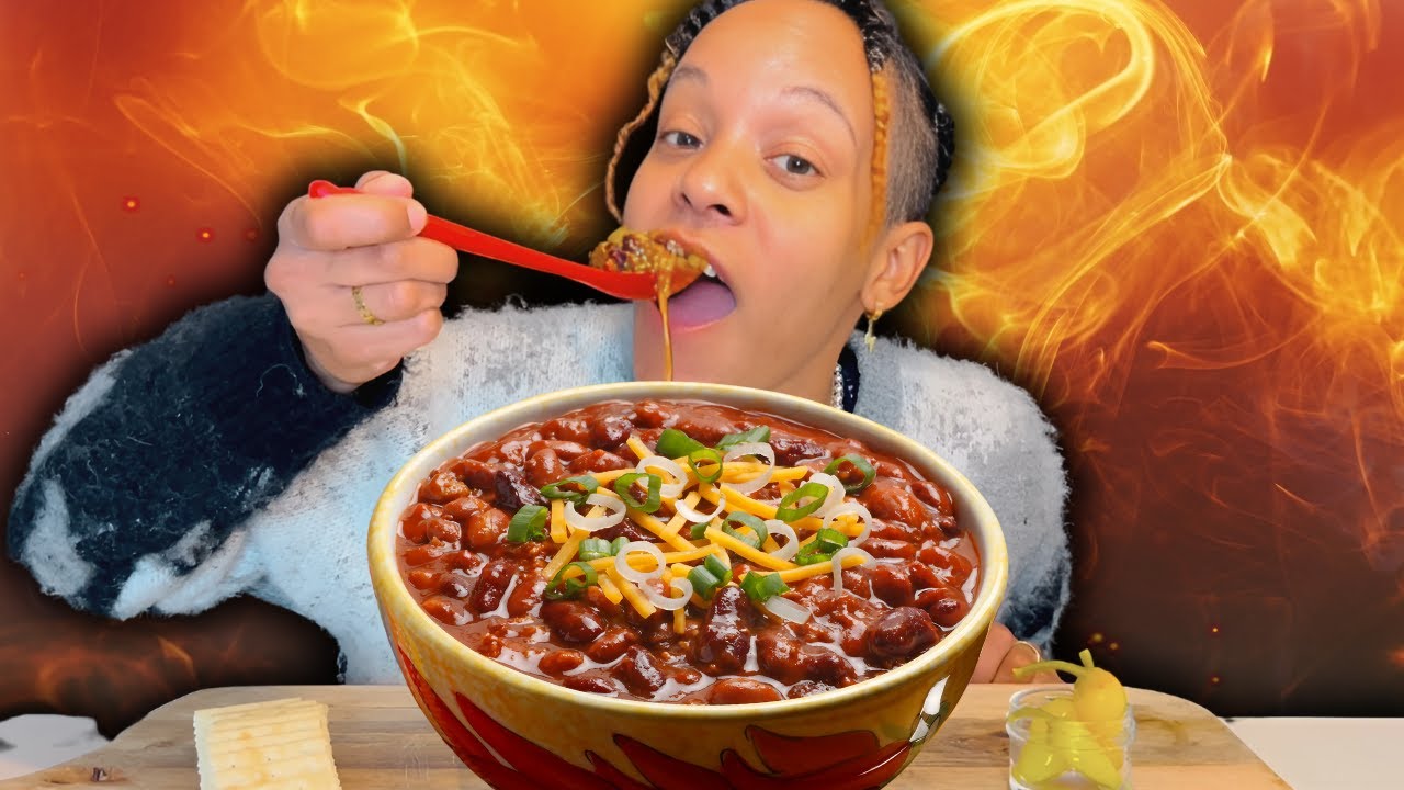 THIS IS NOT YOUR GRANDMA’S CHILI 🌶️ | MUKBANG - YouTube
