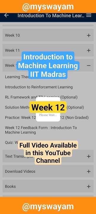 Week 12 Introduction to Machine Learning IIT Madras #nptel #assignment #solved #swayam # ...