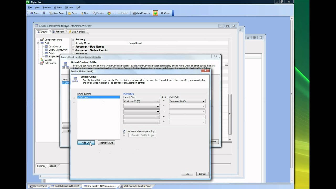 V11 Tabbed Linked Grids - YouTube
