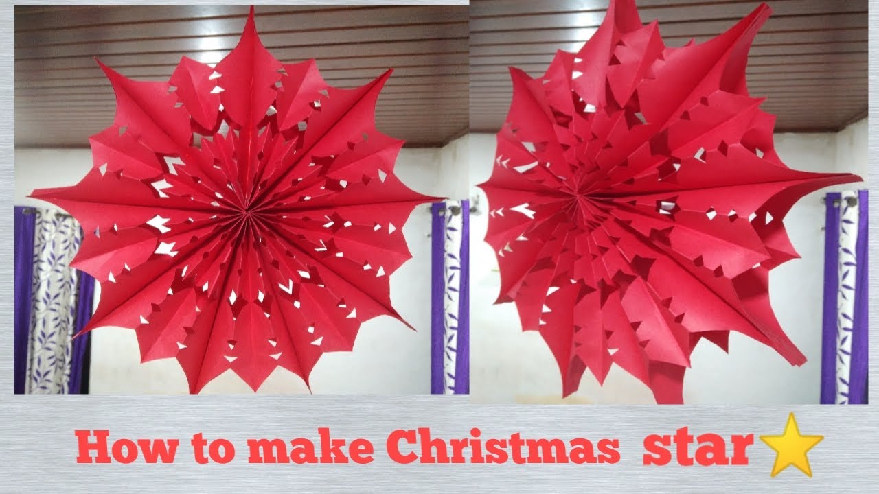 How to make Christmas star | Christmas star crafts - YouTube