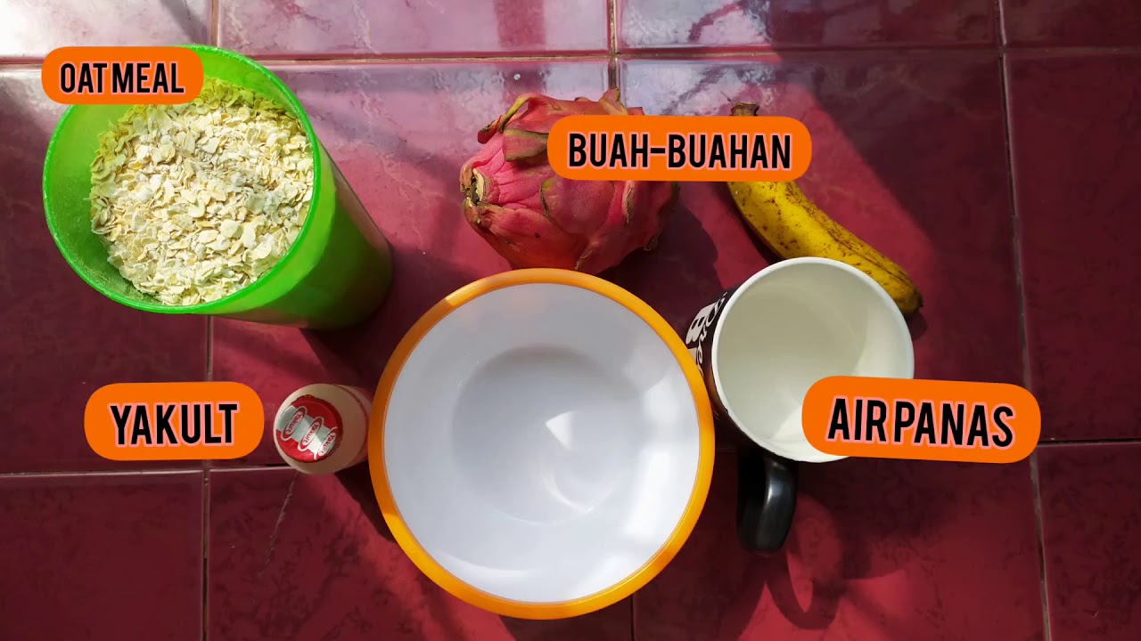 MAKAN OATMEAL CAMPUR YAKULT!! OISHII~~~~ - YouTube