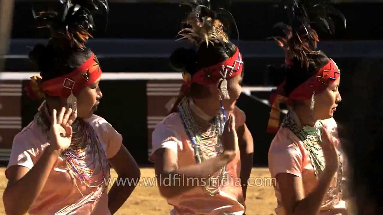 Garo girls performing Wangala dance - YouTube