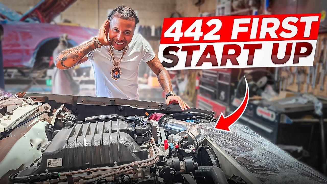 FINALLY FIRST START OF MY FRAME OFF 442 CUTLASS BUILD - YouTube