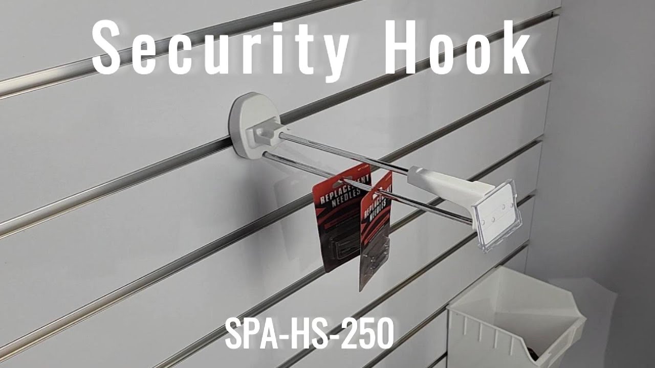 Security Hook For Slatwall SPA-HS-250 - YouTube