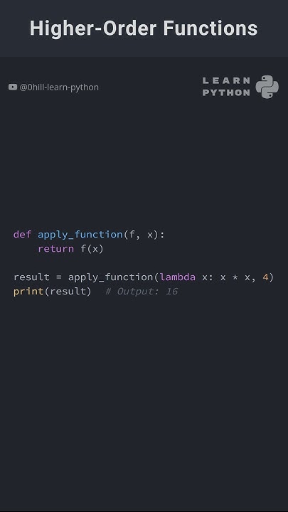 Higher Order Functions In Python Coding Programminglanguage Programming Python