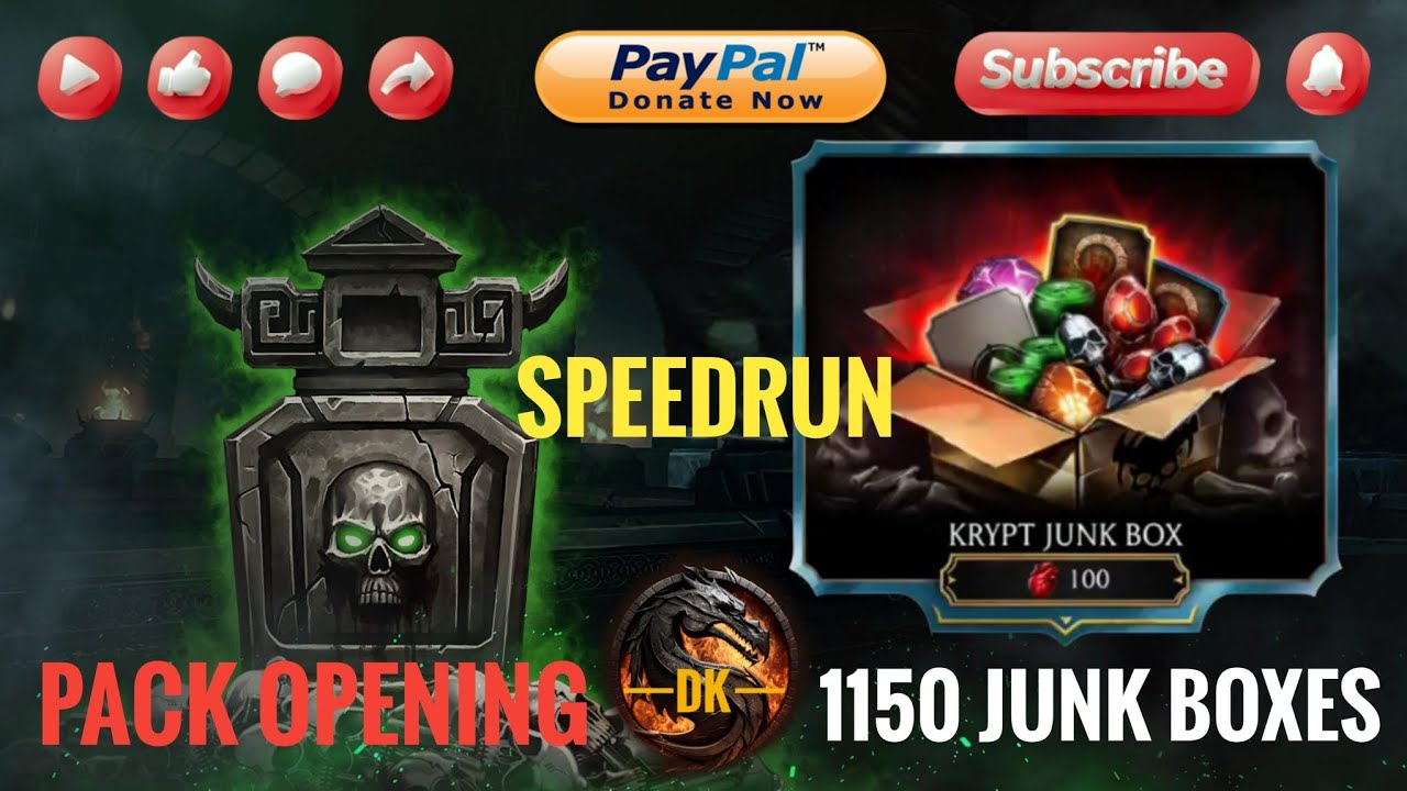 Krypt Junk Box Pack Opening ️115k 🎮 Mortal Kombat Mobile/MK Mobile/MKM ...