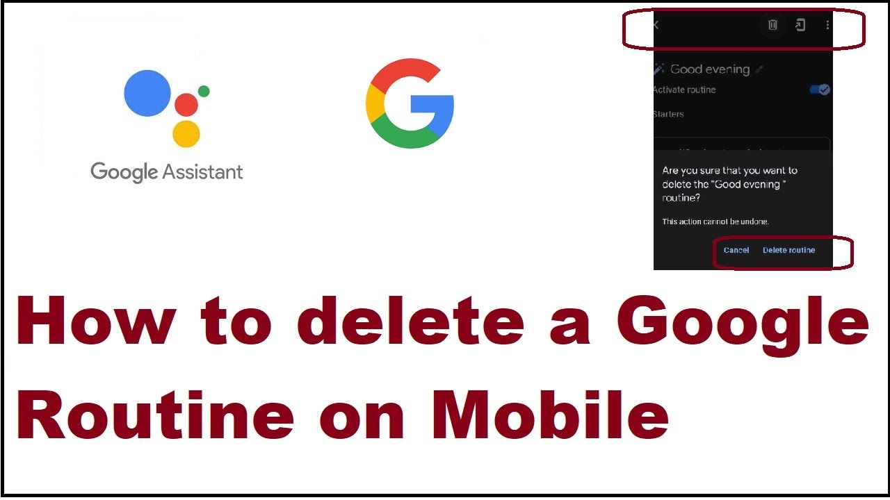 How to delete a Google Routine on Mobile - YouTube