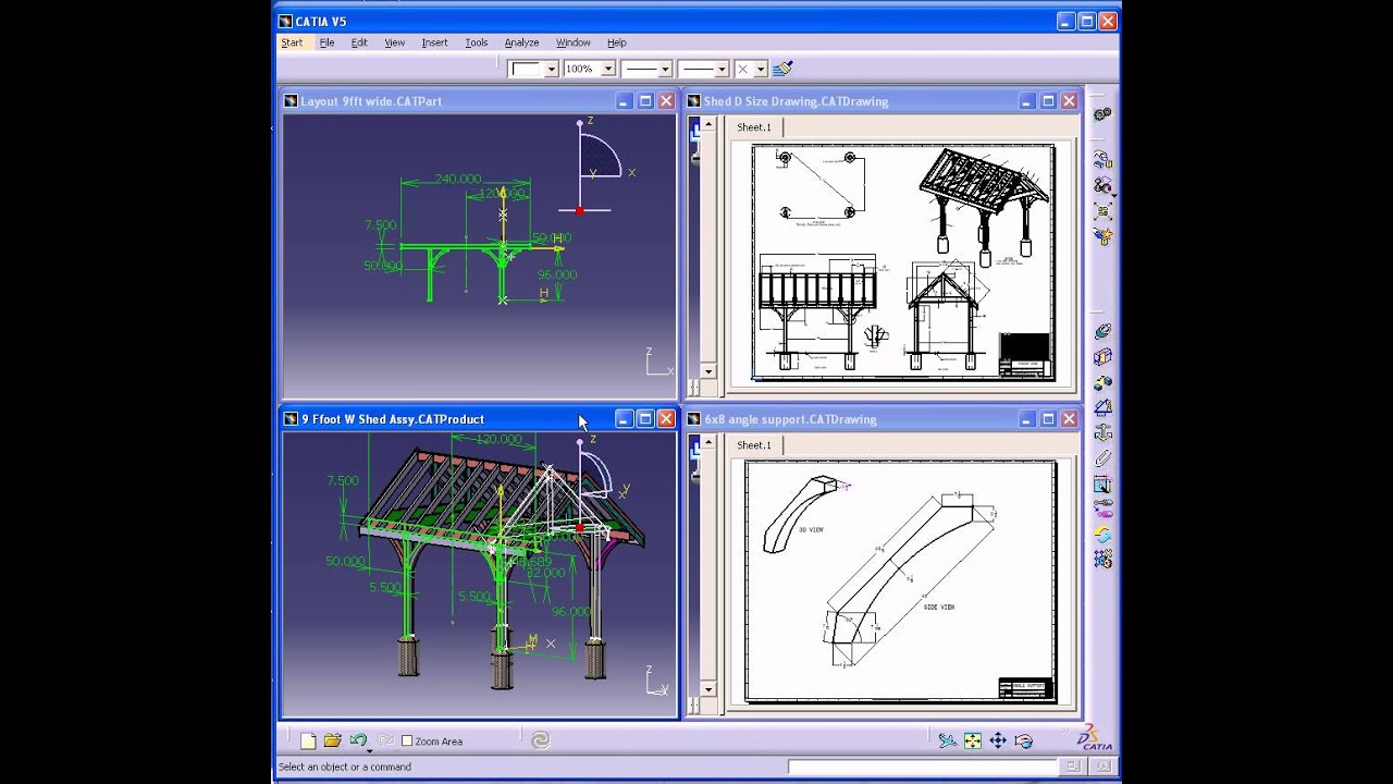 Designing a Tractor Shed Using CATIA V5 Solid Modeling - YouTube