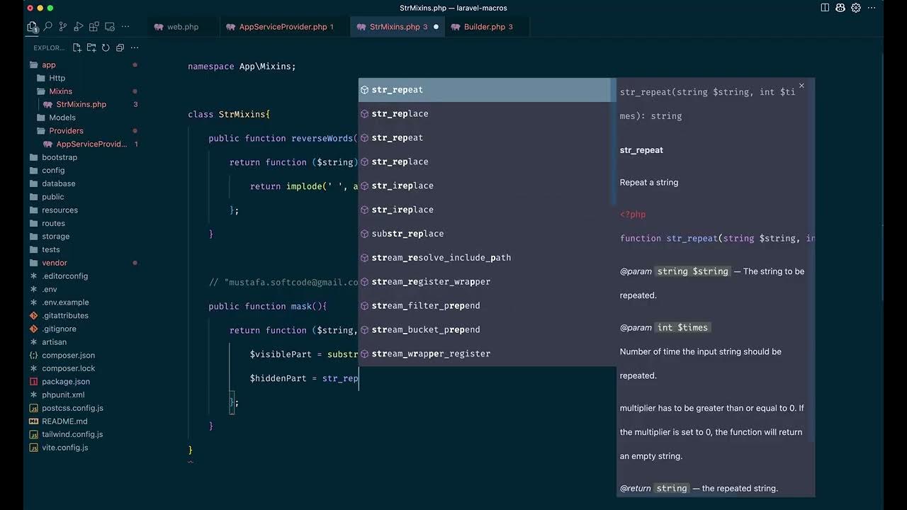 شرح Laravel Macros & Mixins بأمثلة عملية و ما وراء الكواليس - YouTube