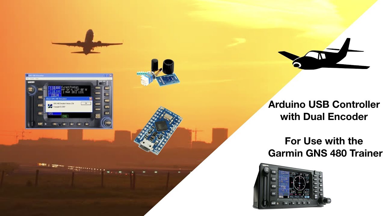 GNS 480 Arduino USB Knob Control - YouTube