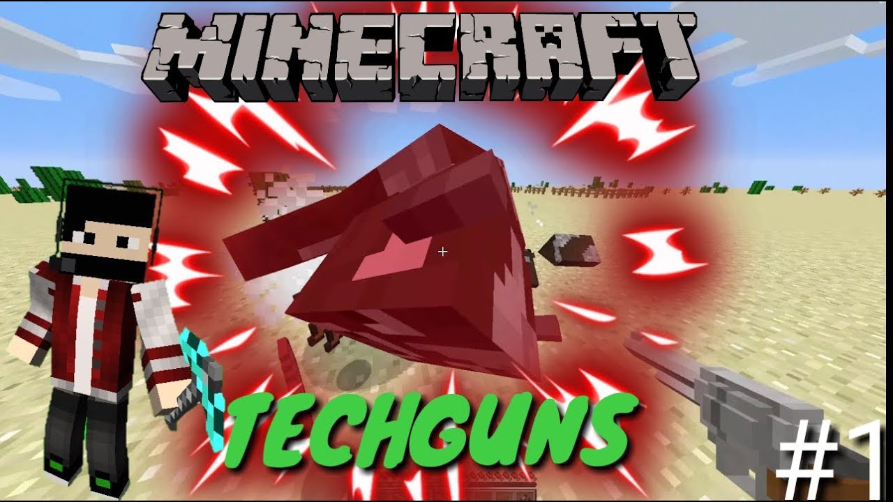 Обзор на мод Techguns в майнкрафте #1 - YouTube