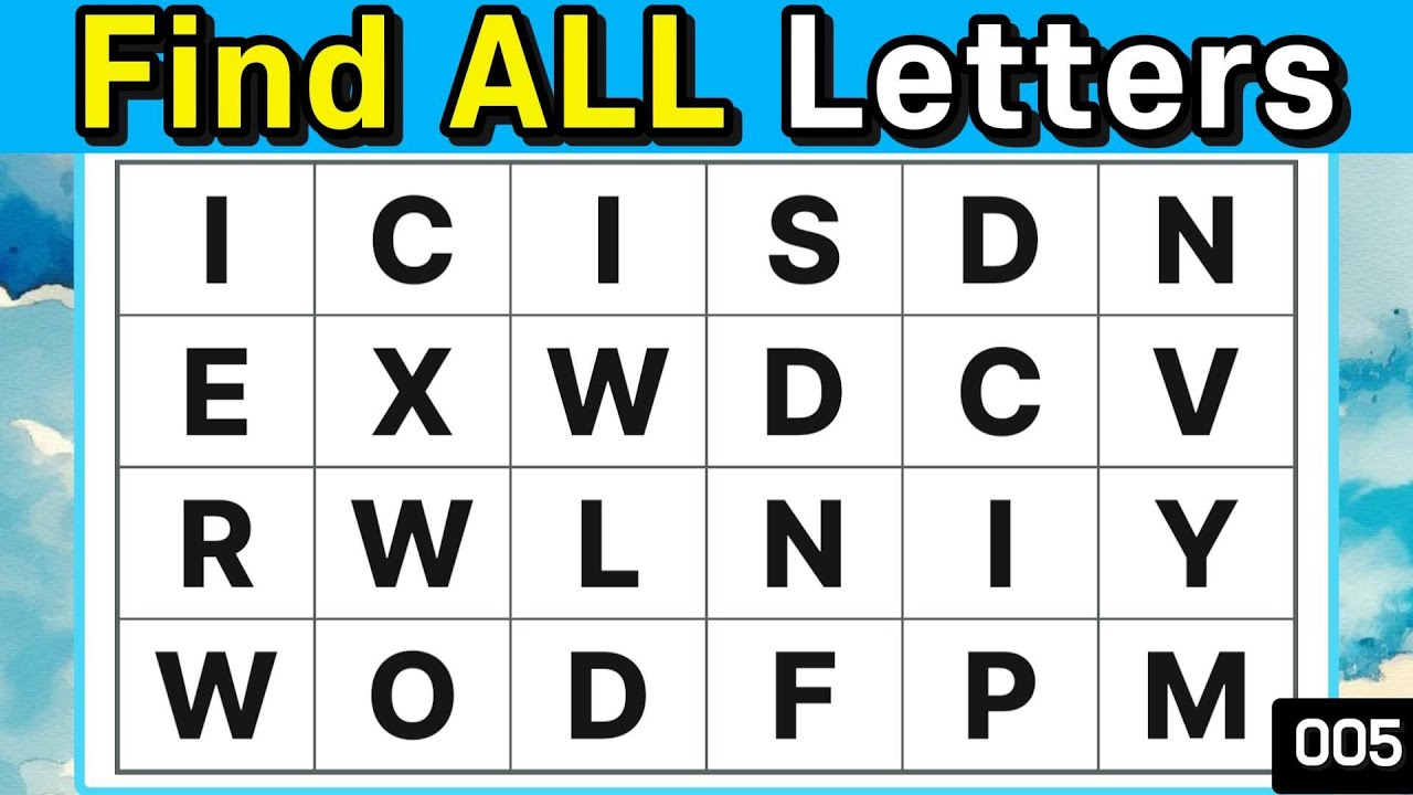 Find the same letters.【 Concentration,Find letters,Word Quiz,Memory ...