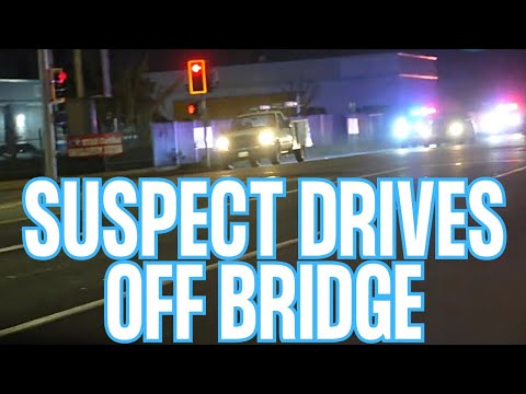 Police Chase - A California Stolen Vehicle Suspect Drives Off Bridge ...
