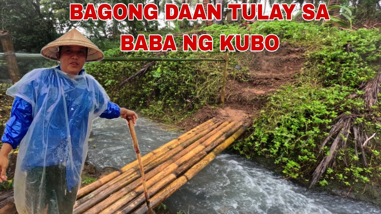 Bagong Tulay Daanan sa kubo...Ang daming nadudulas sa kabilang daanan ...