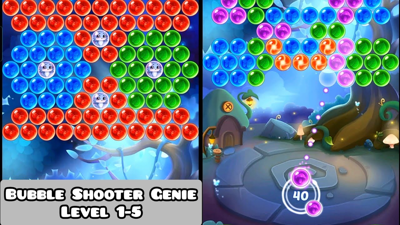 Bubble Shooter Genie Level 5 Gameplay #ArcadeGames - YouTube