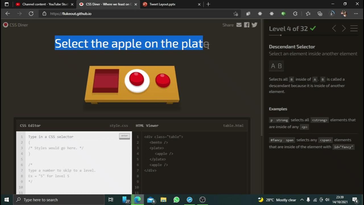 Belajar CSS Sambil Bermain Game CSS Diner dan Flexbox Froggy - YouTube