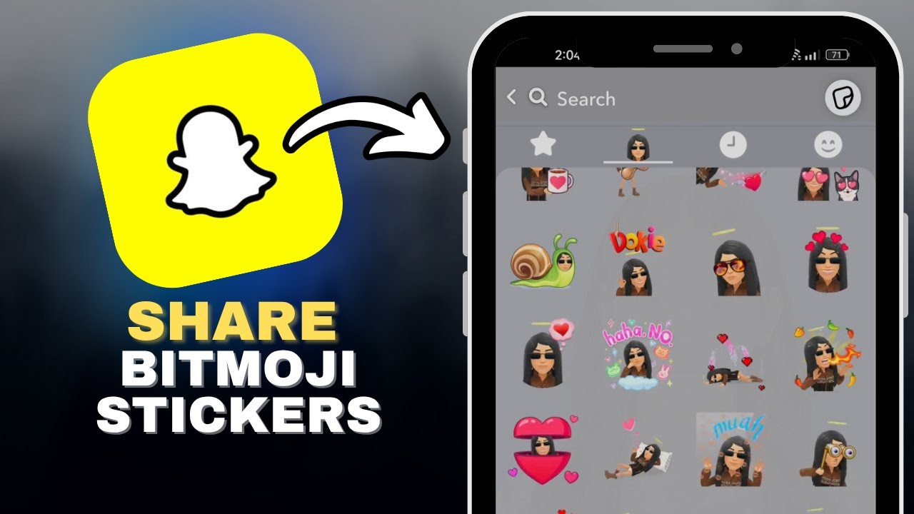 How to Share Custom Bitmoji Stickers in Snaps in SECONDS! - YouTube